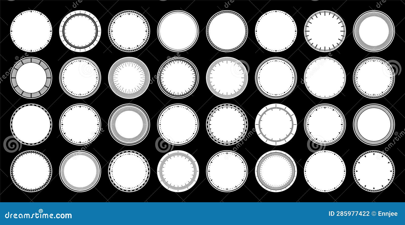 Blank Mechanical Clock Face Divided Into Seconds And Minutes. Round ...