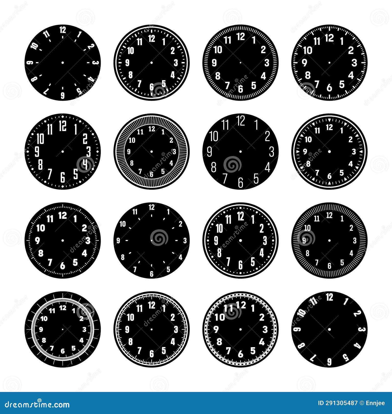 Mechanical Clock Faces, Watch Dial with Numerals, Bezel. Timer or ...