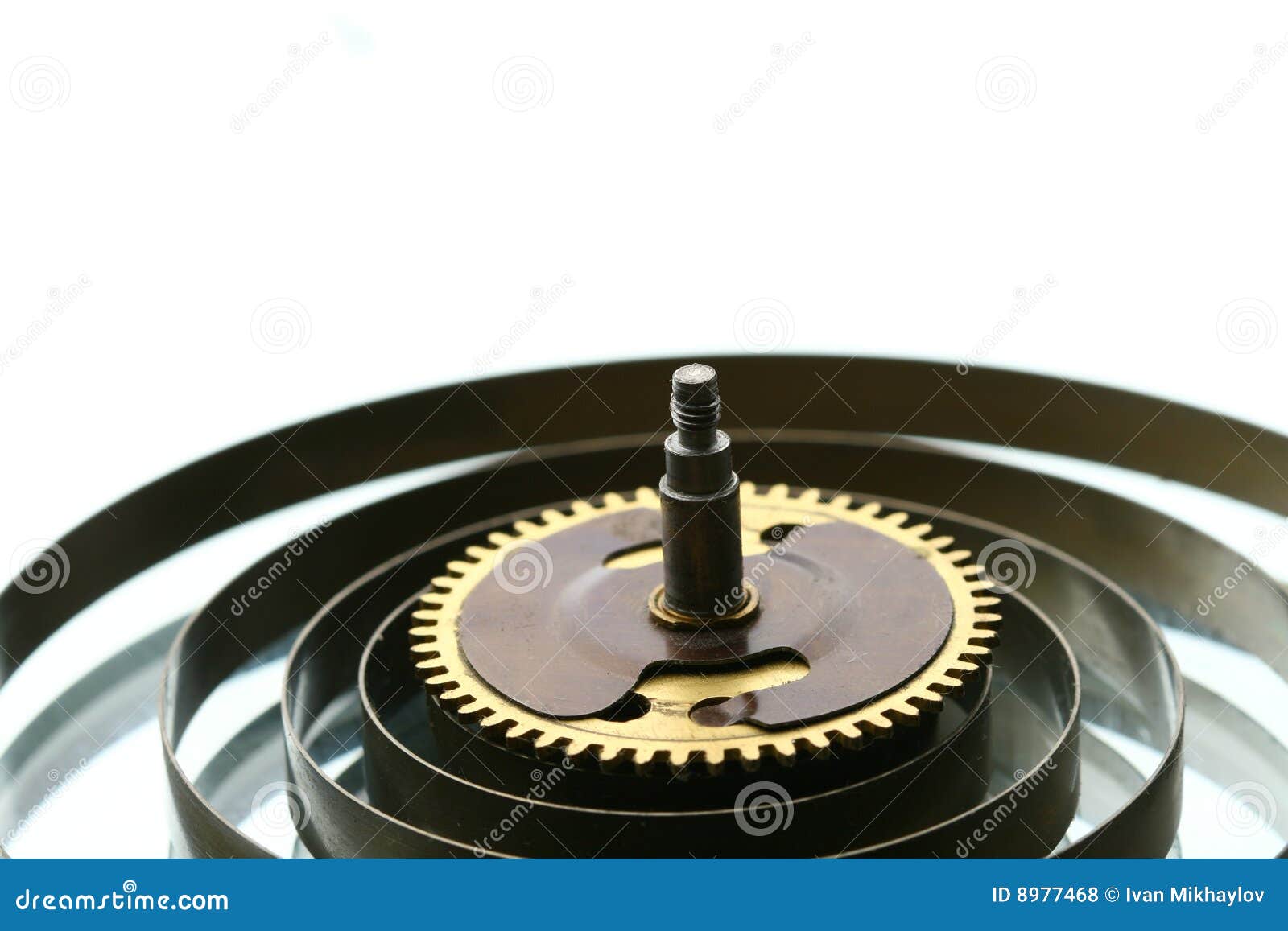 Mechanical clock gear stock photo. Image of closeup, industrial - 8977468