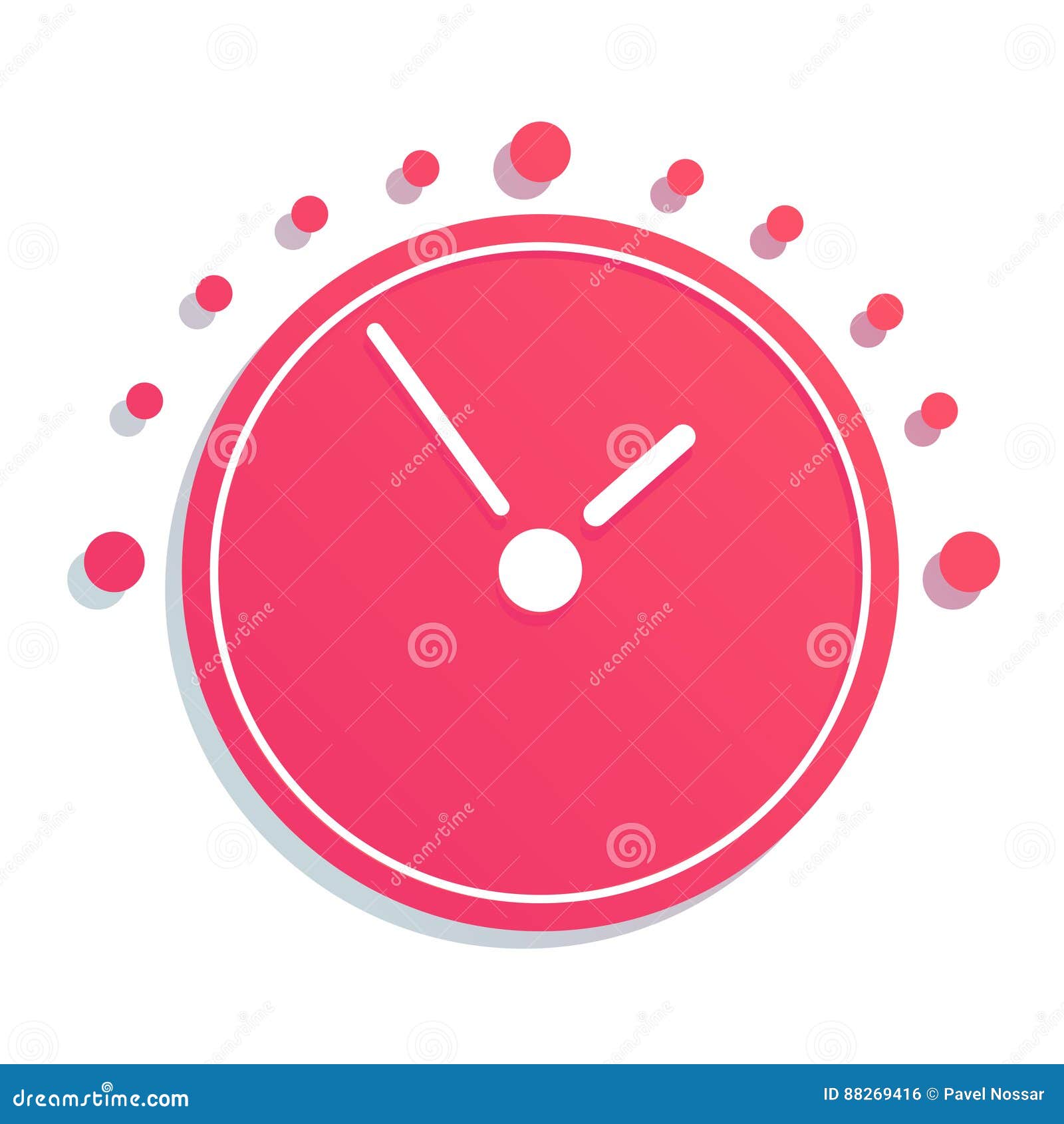 Mechanical Clock Icon stock illustration. Illustration of movement ...