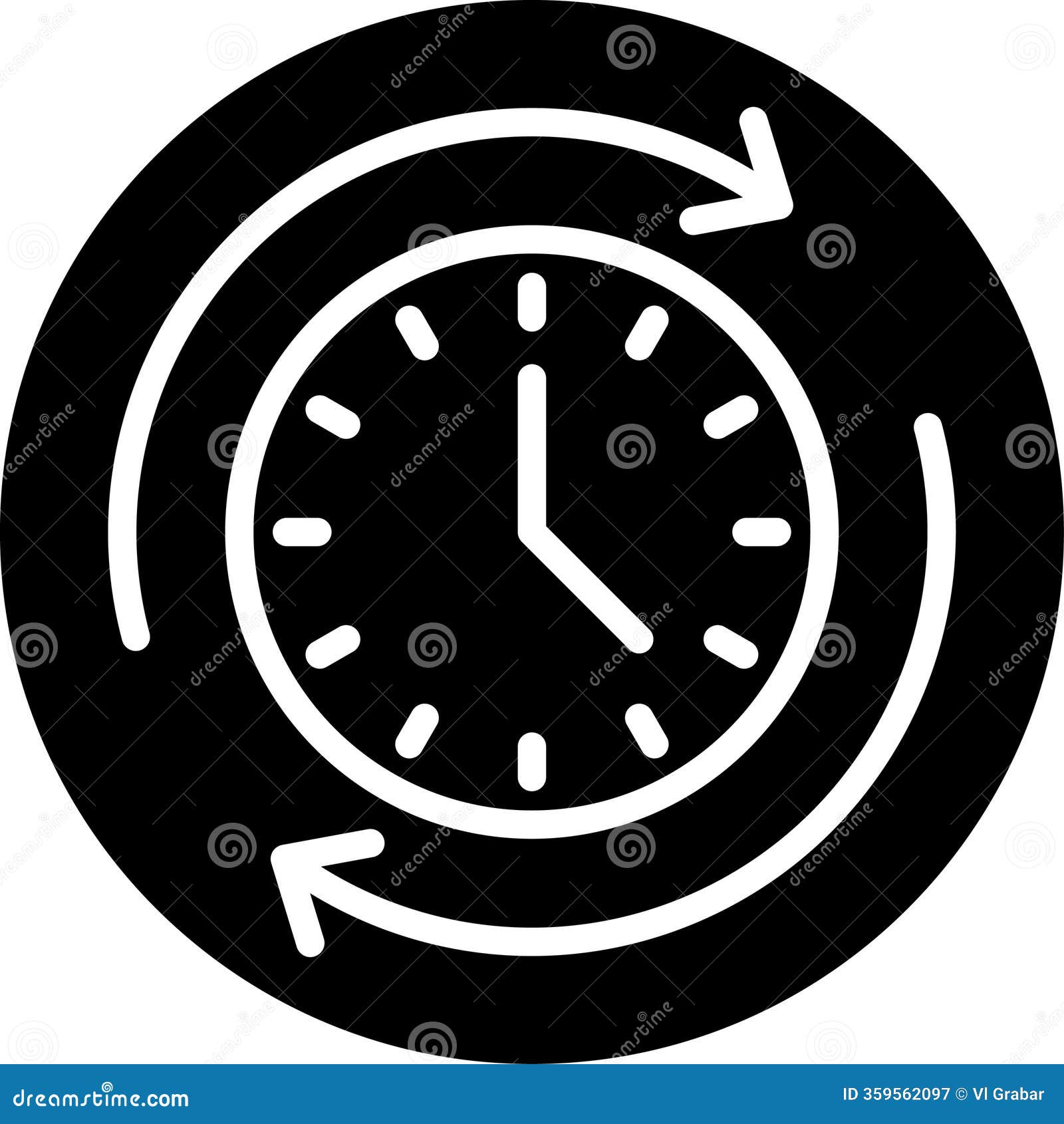 Mechanical Clock Icon. Time Symbol. Clock Time Sign Icon Mechanical ...