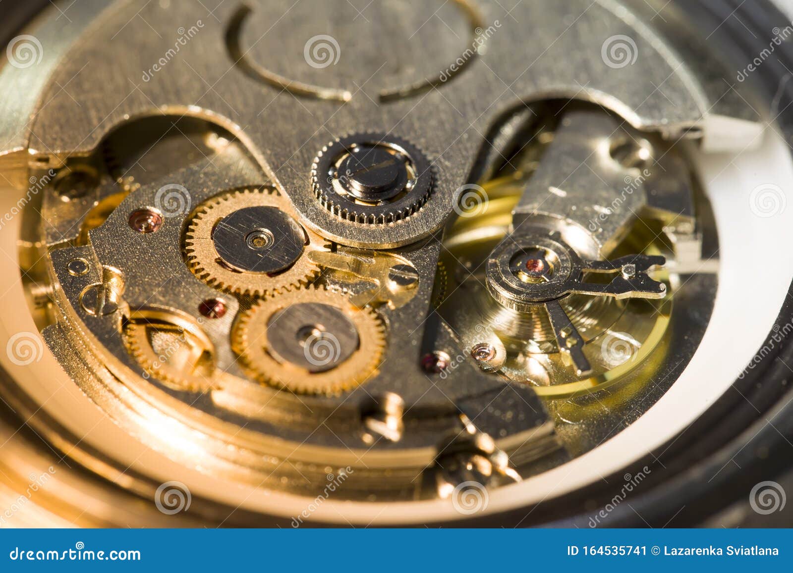 Mechanical Clock Mechanism Close Up Stock Image - Image of circle ...
