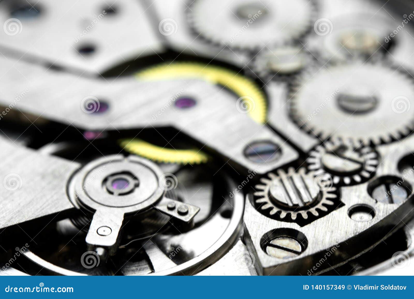 Mechanical Clock Mechanism. Clock Gears Macro Stock Image - Image of ...