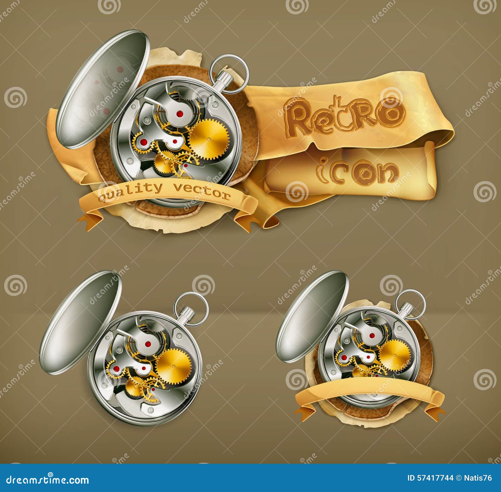 Mechanical Clock Faces, Bezel. Watch Dial With Minute And Hour Marks ...