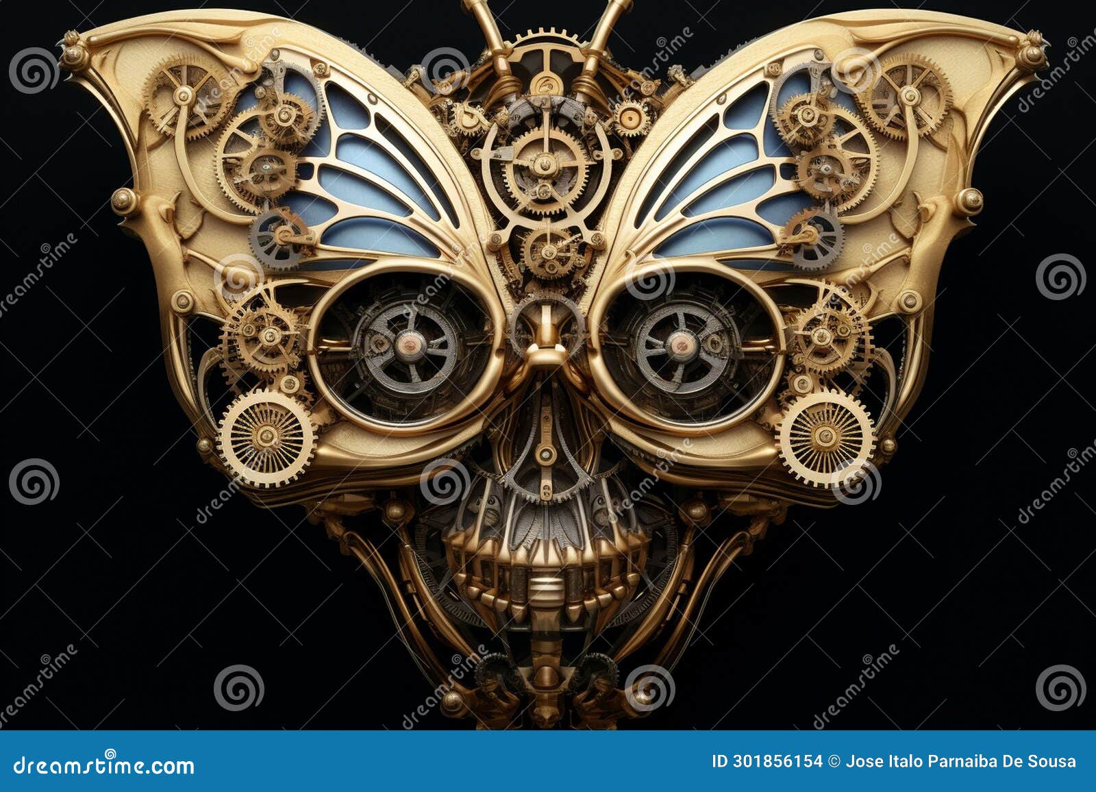 Clockwork Skull Vector Illustration | CartoonDealer.com #54490616