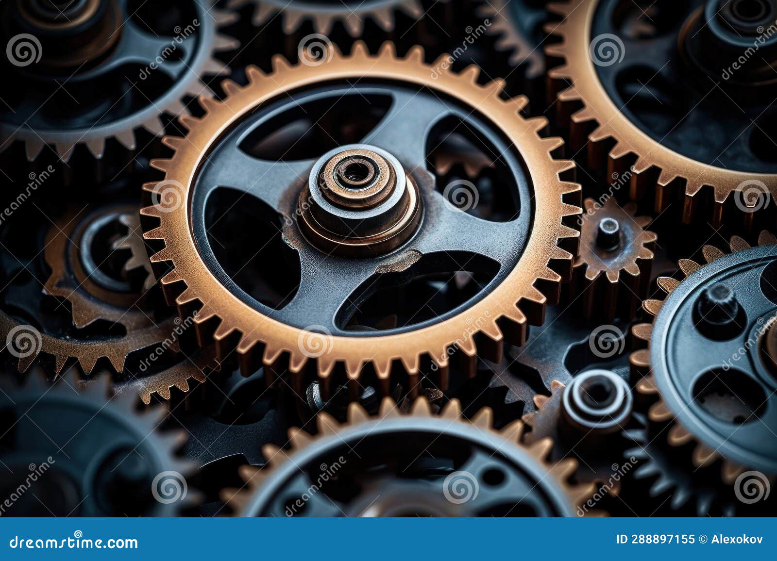 Mechanical Cog Wheels in Action AI Generated Stock Illustration ...