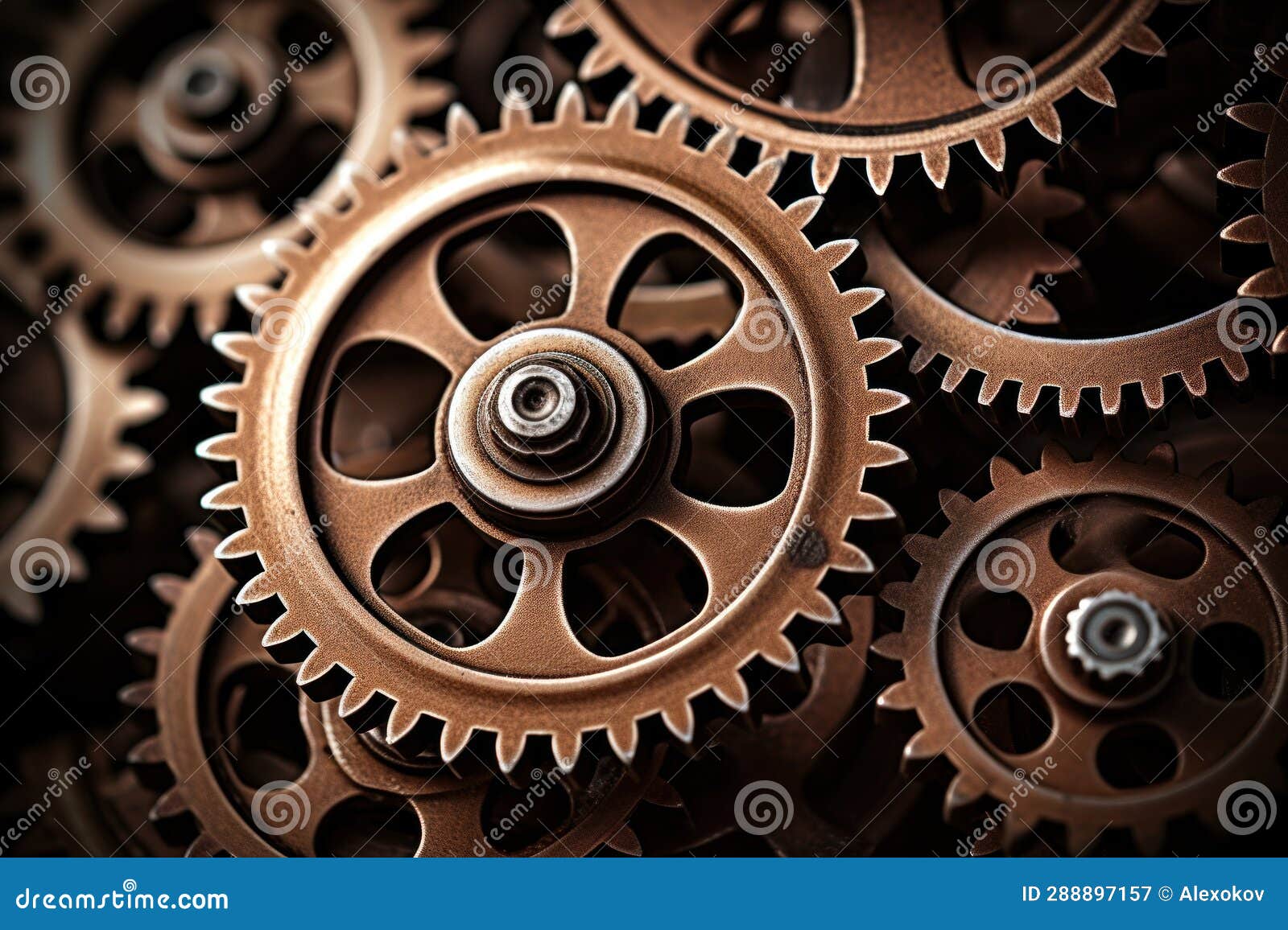 Mechanical Cog Wheels in Action AI Generated Stock Illustration ...