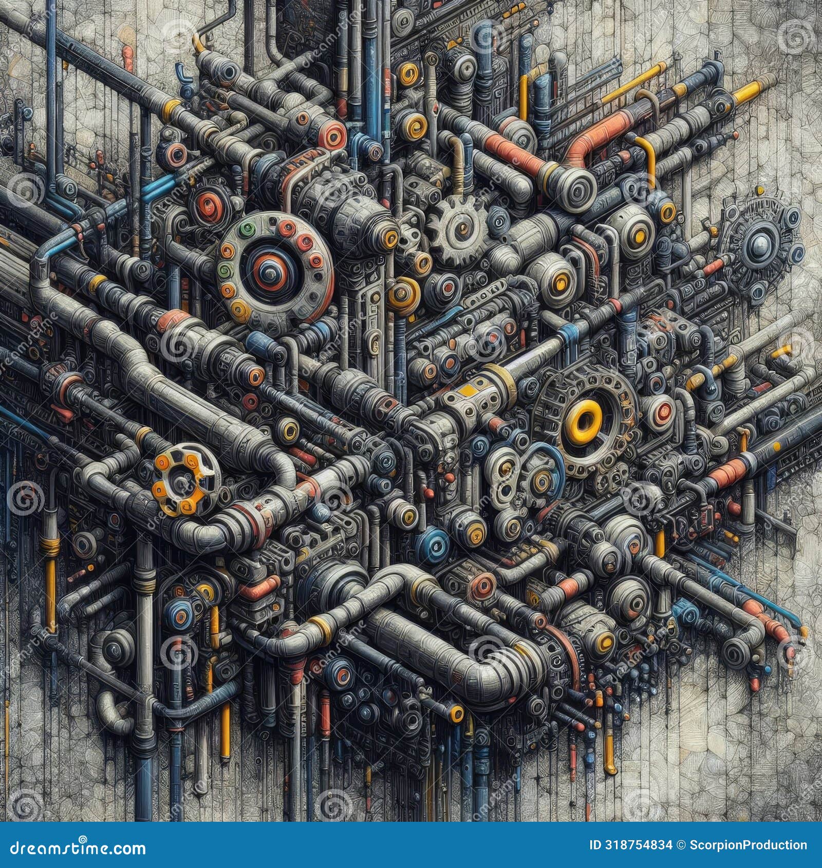 Mechanical Complexity Abstract Art Stock Photo - Image of innovation ...