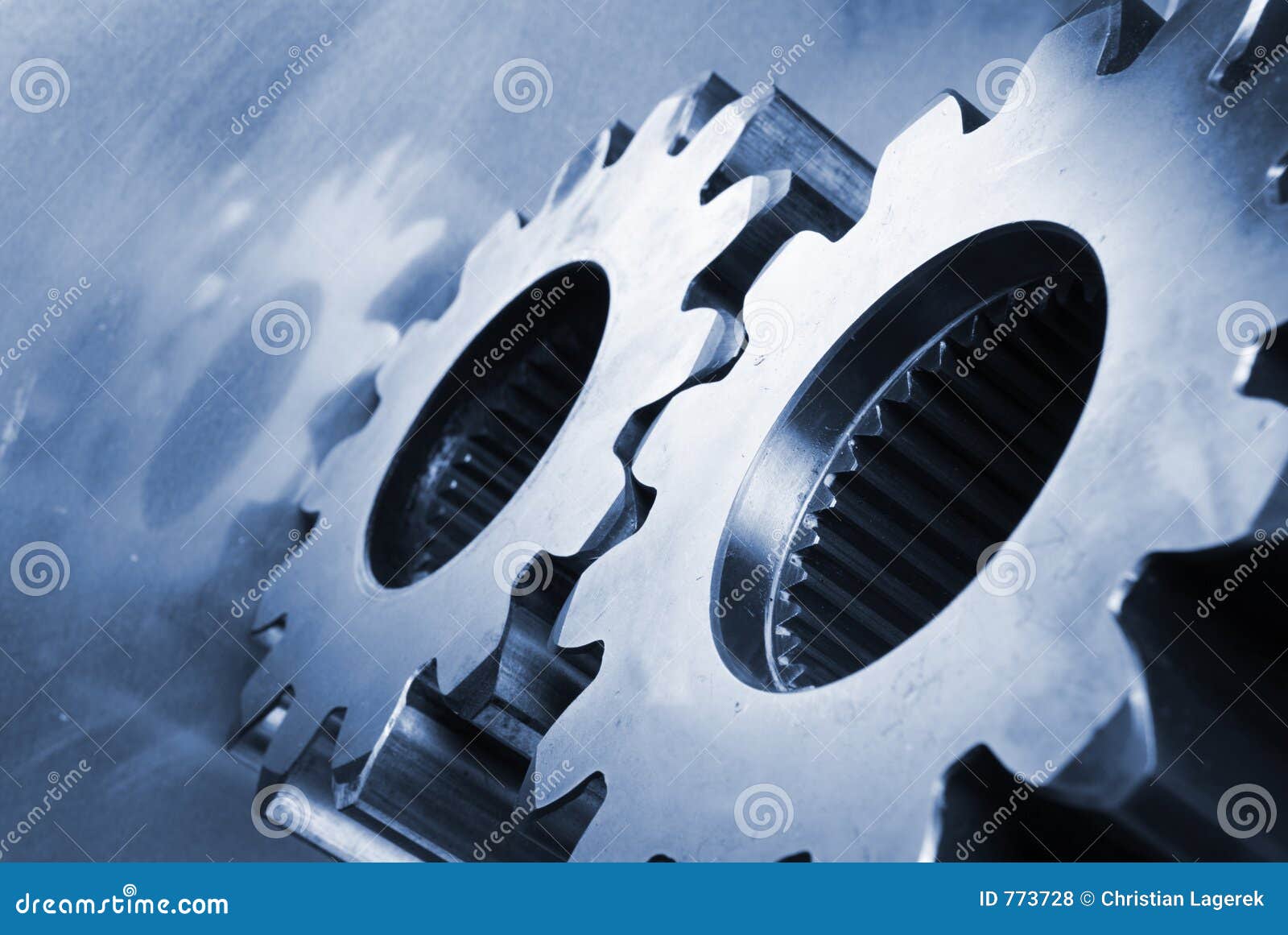 Mechanical Composition in Blue Stock Photo - Image of industry, idea ...
