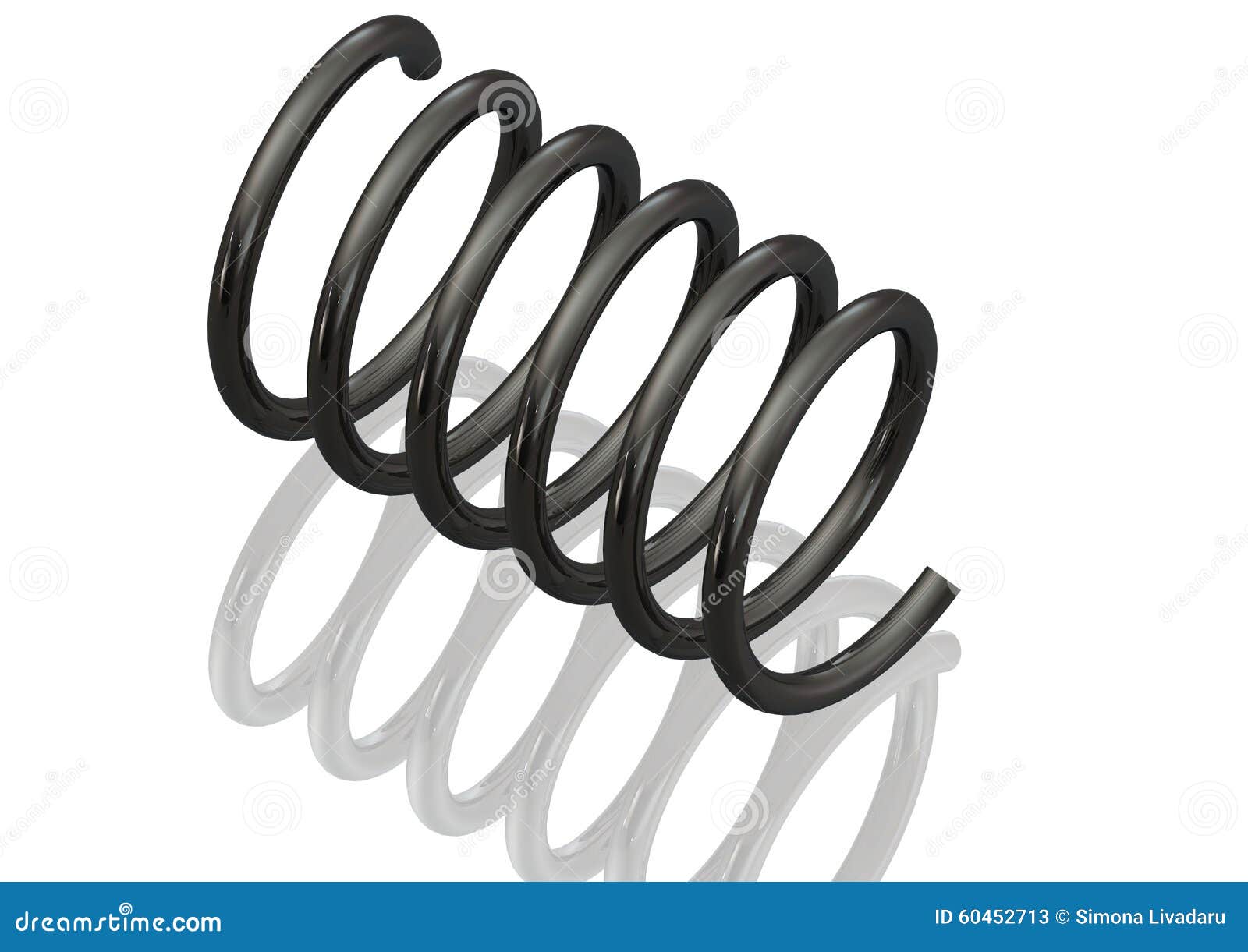 Mechanical Compression Spring Stock Illustration - Illustration of ...