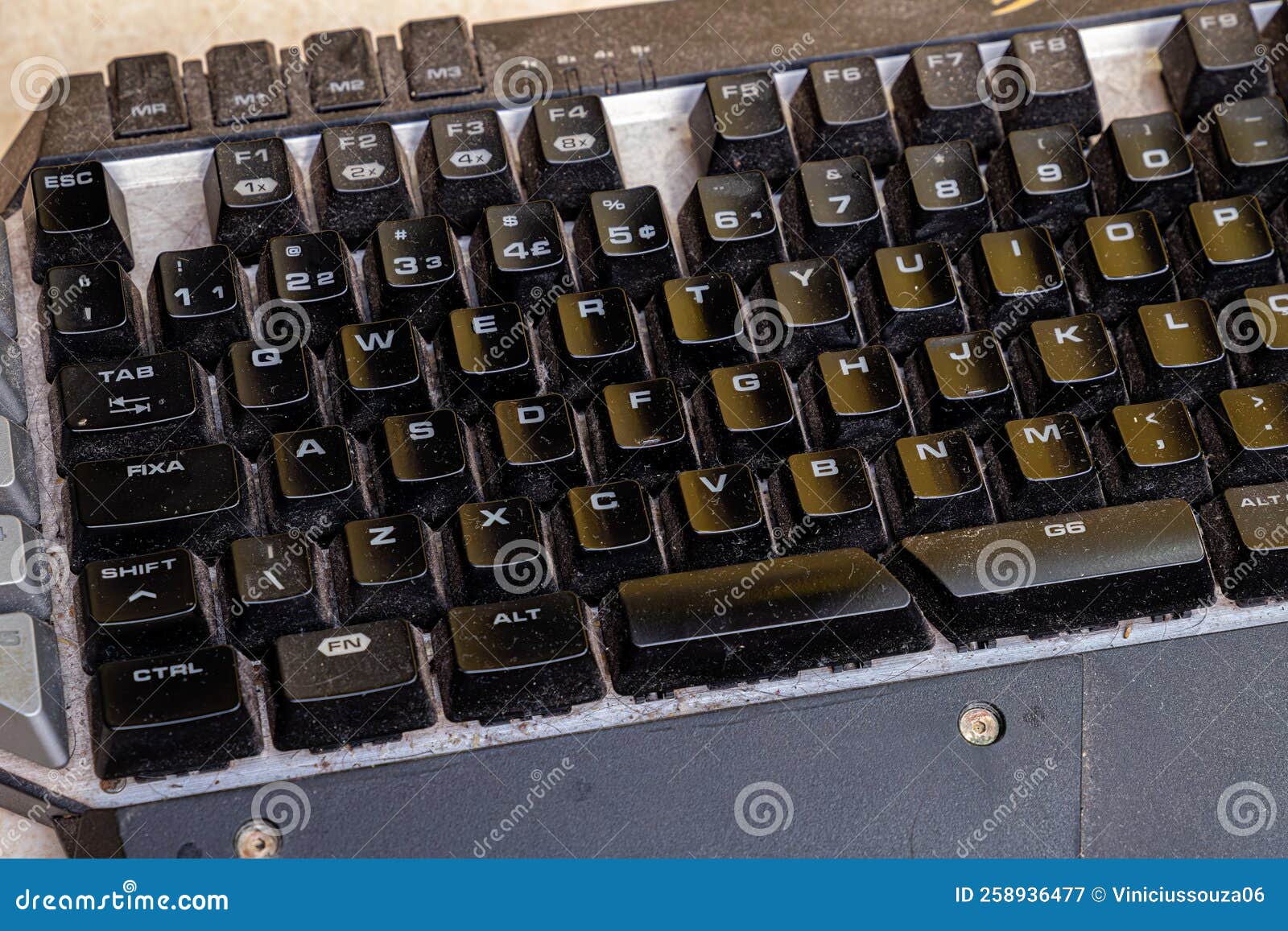 Mechanical Computer Keyboard Dirt Stock Image - Image of cleaner, dirt ...