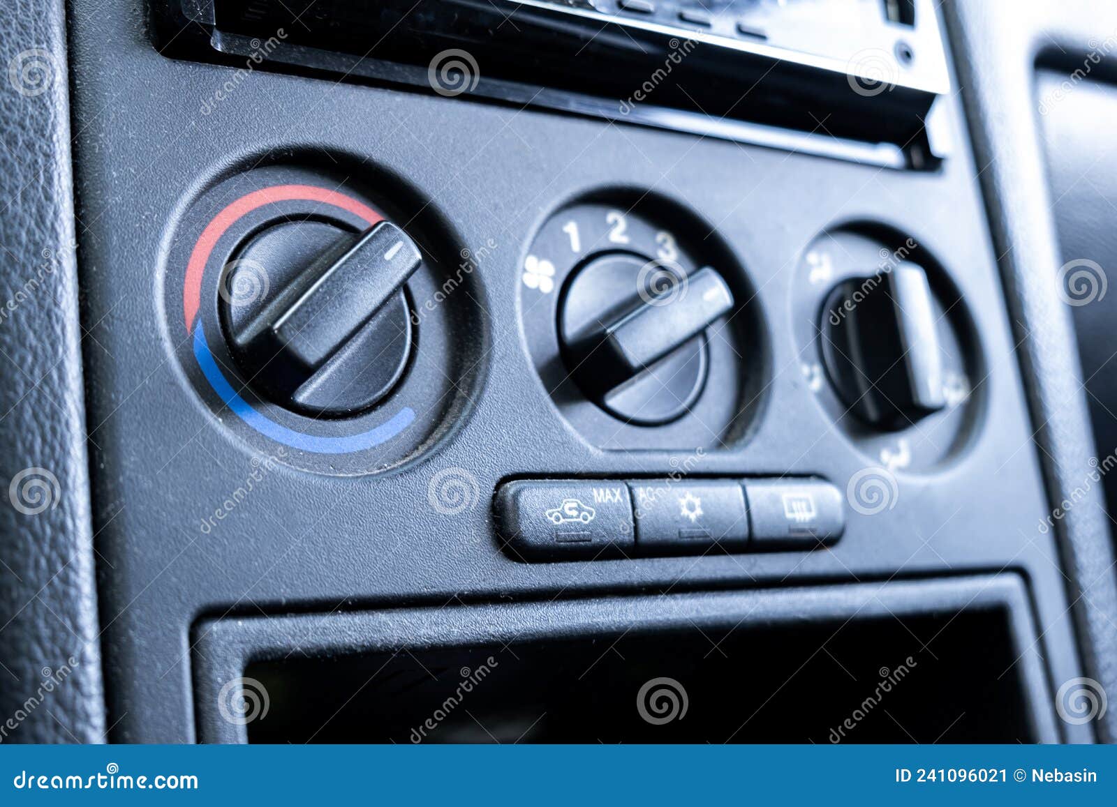 Mechanical Control Panel for Car Fan Heating, Air Conditioning Stock ...