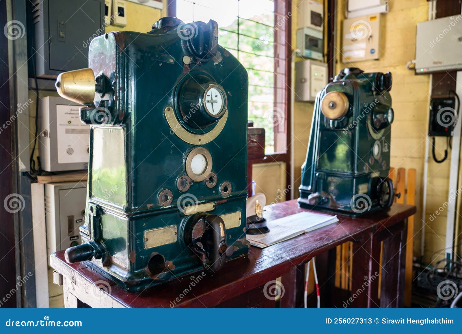 Mechanical Control Panel for Switching the Route of Trains Stock Image ...