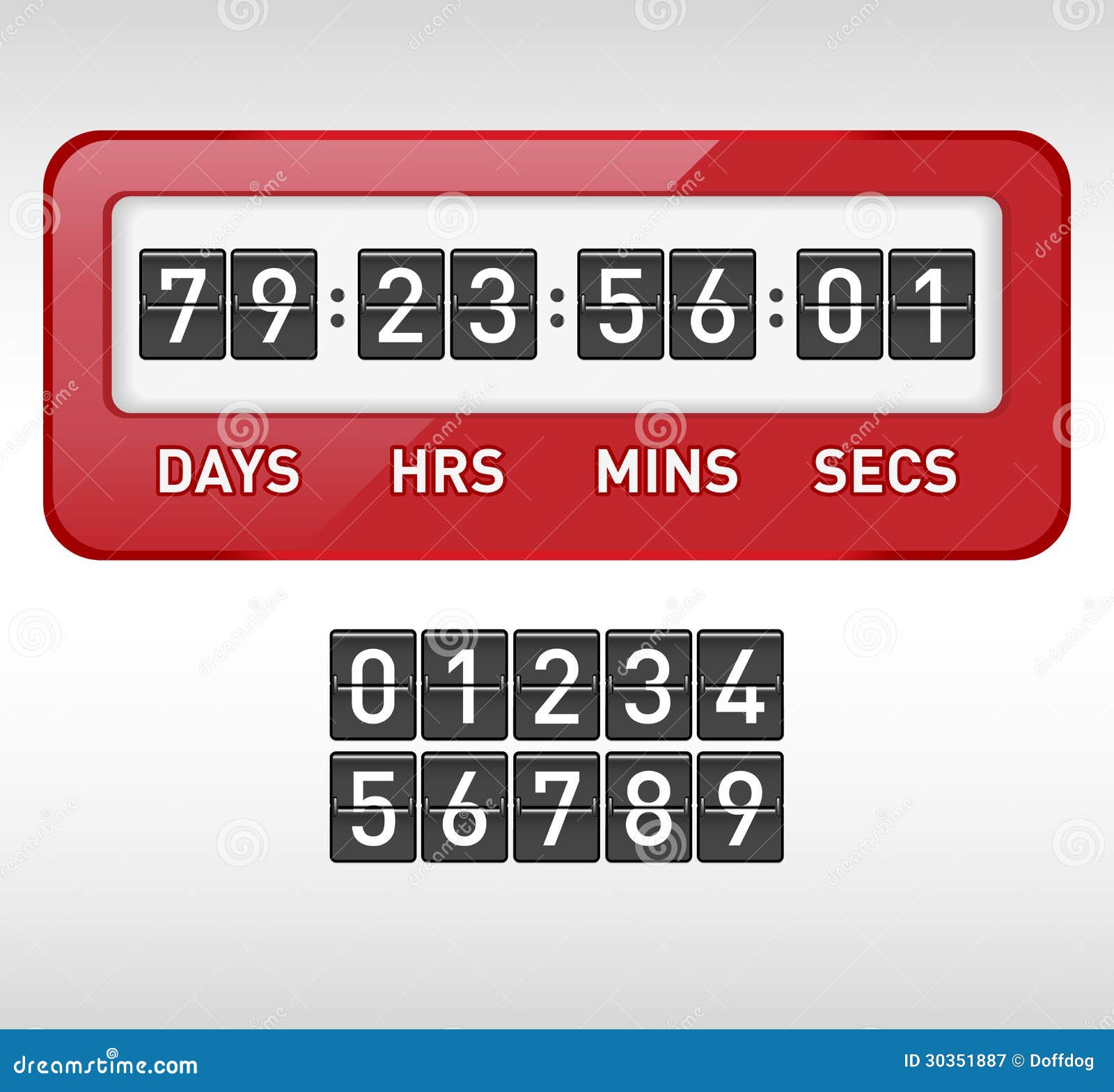 Mechanical Countdown Timer Cartoon Vector | CartoonDealer.com #27655267