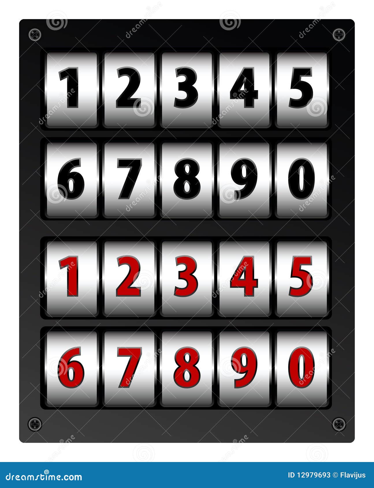 Mechanical counter stock vector. Illustration of counter - 12979693