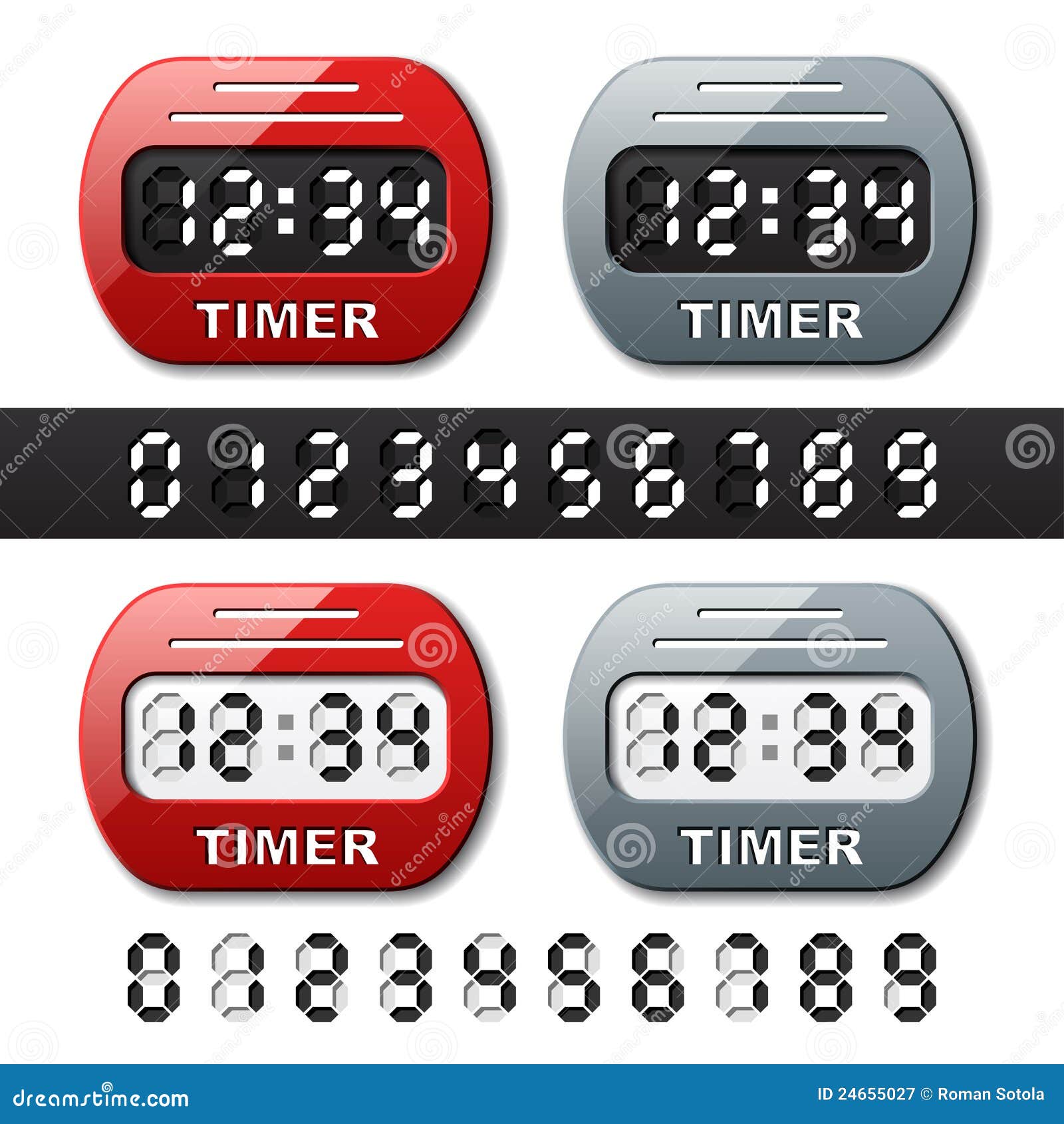 Mechanical Counter - Countdown Timer Stock Vector - Illustration of ...