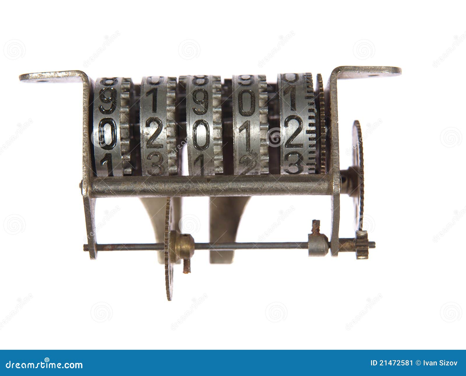Mechanical Counter Mechanism With Gears Stock Image - Image: 21472581
