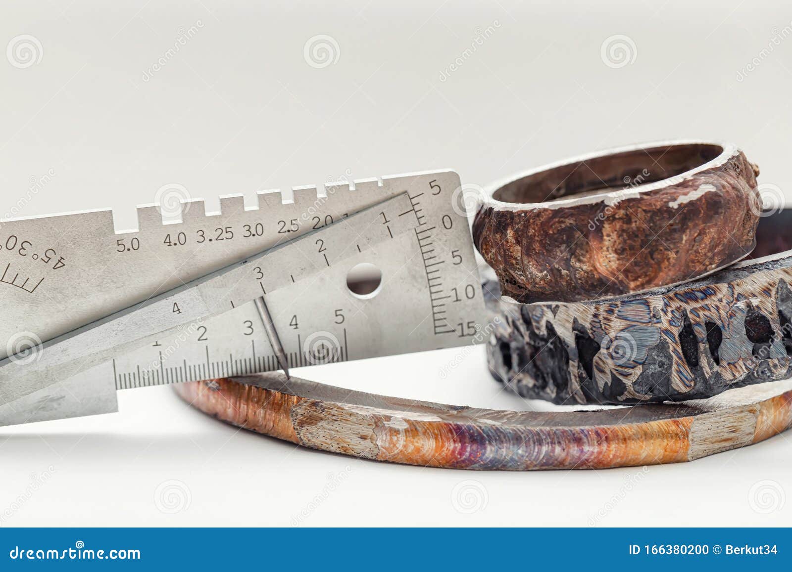 Mechanical Cut Out Defective Welds Stock Photo - Image of mould ...