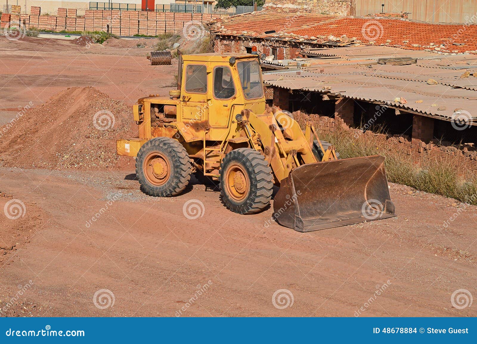 A Mechanical Digger - Bulldozer JCB CAT Construction Plant Machinery ...