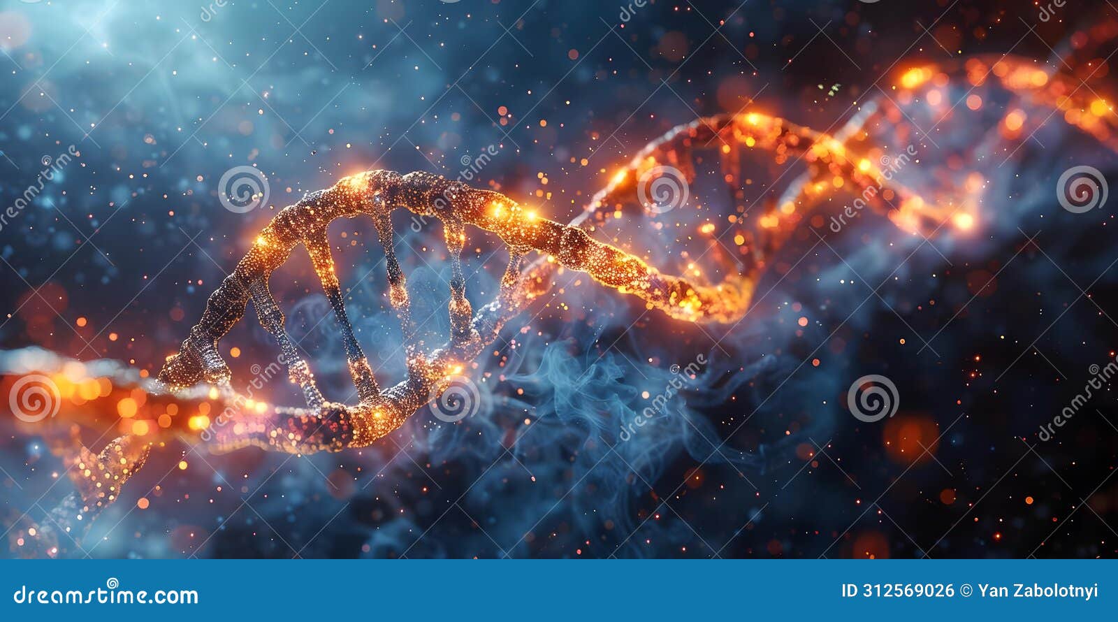 Mechanical DNA Helix in Motion Representing Innovation and Technology ...