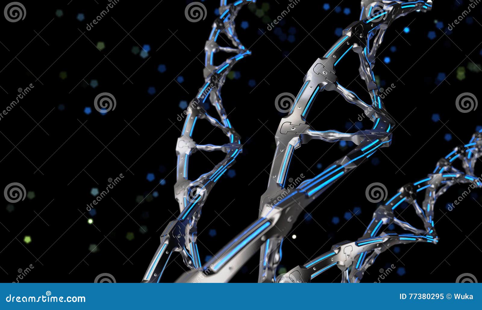 Mechanical DNA Structure stock illustration. Illustration of graphics ...