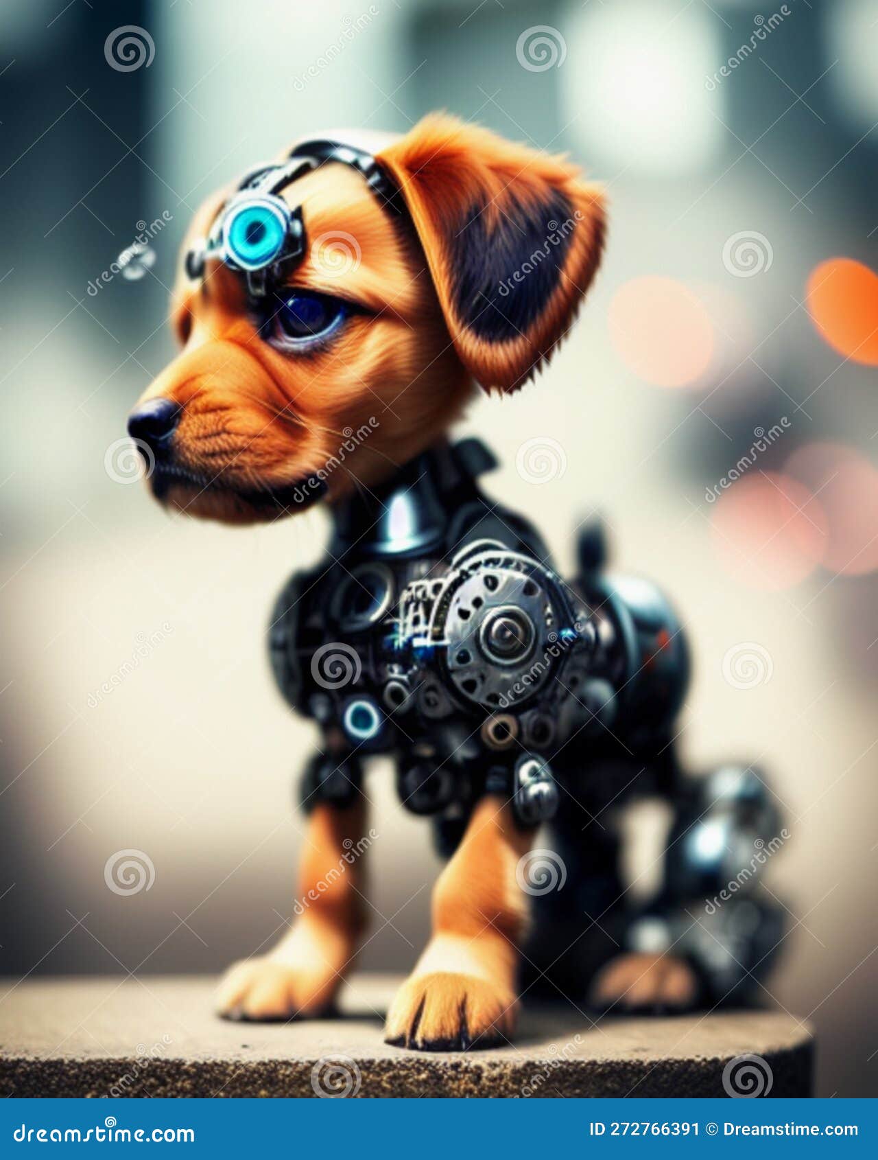 A Mechanical Dog with a Mechanical Body Stock Illustration ...