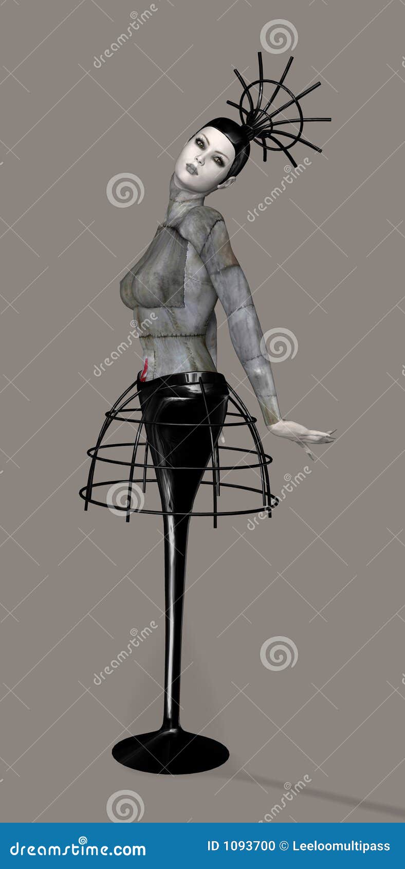 Mechanical Doll stock illustration. Illustration of doll - 1093700
