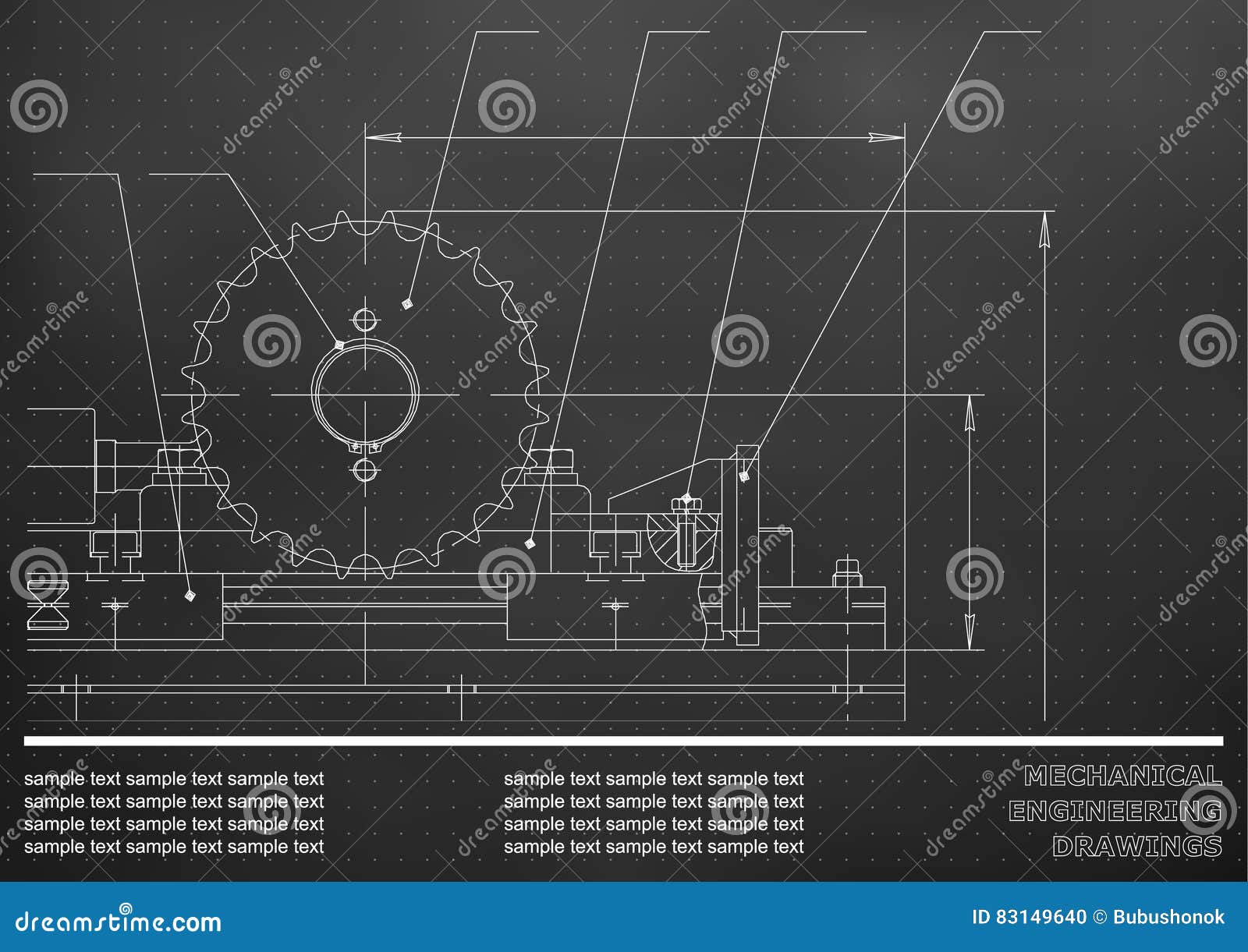 Mechanical drawings stock vector. Illustration of design - 83149640