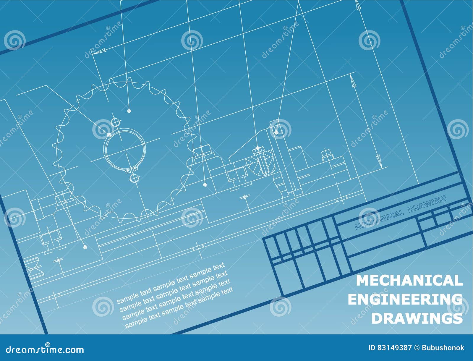 Mechanical drawings stock vector. Illustration of development - 83149387
