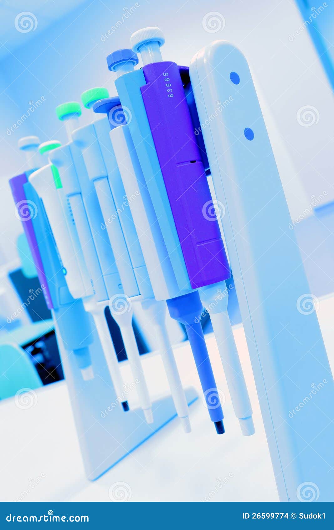 Mechanical Dropper in the Laboratory. Stock Photo - Image of circles ...