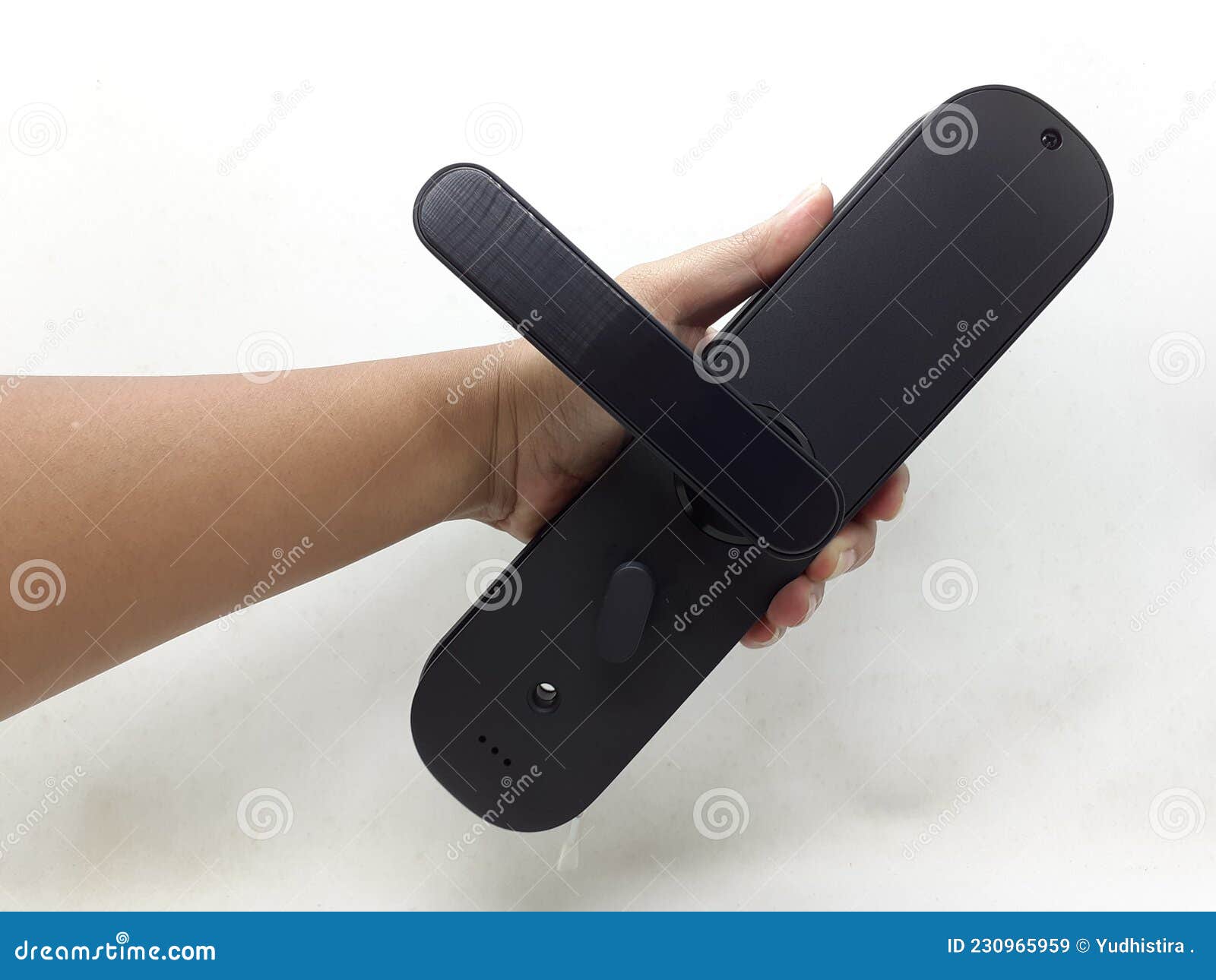 Mechanical and Electrical Door Handle and Its Component on White ...