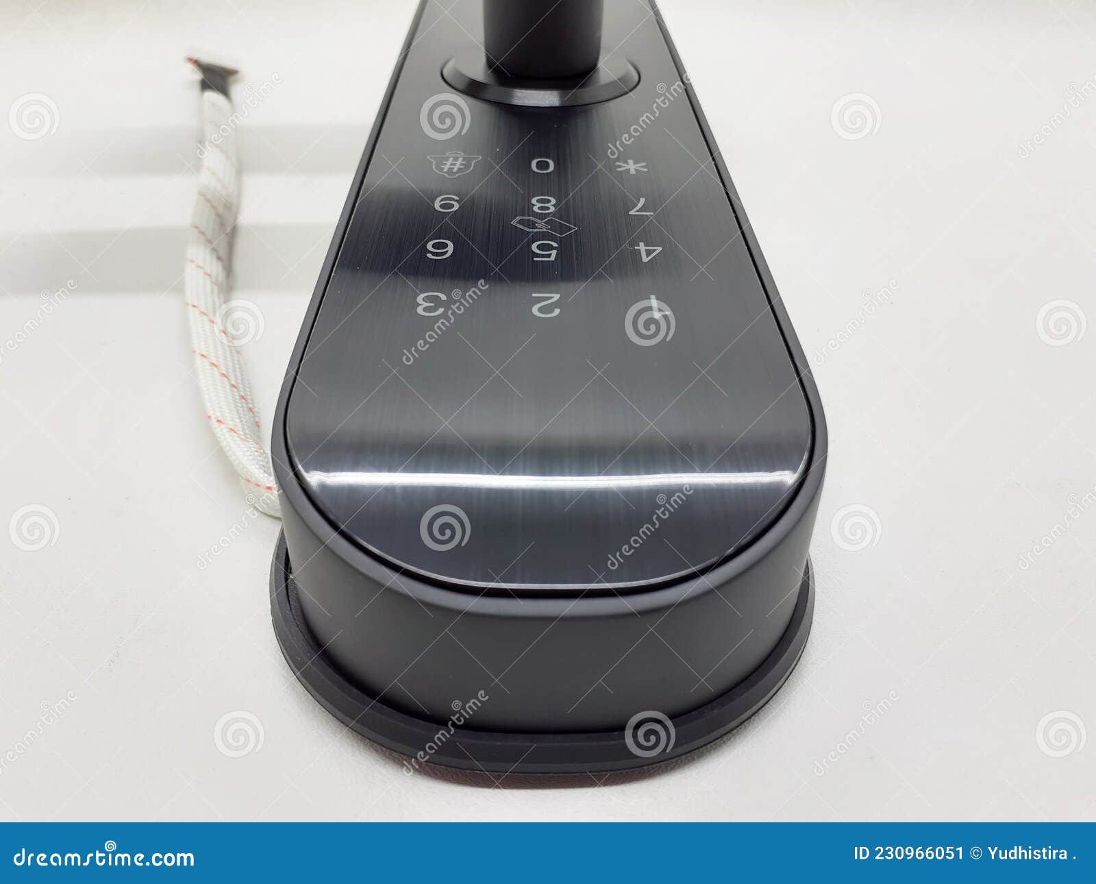 Mechanical and Electrical Door Handle and Its Component on White ...