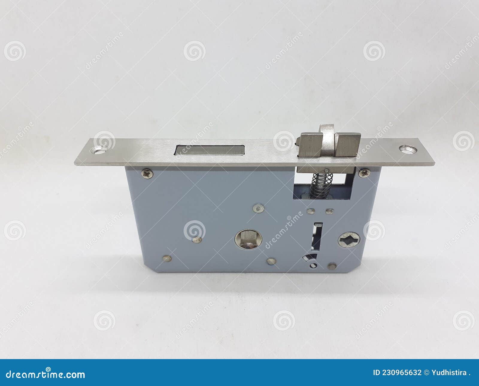 Mechanical and Electrical Door Handle and Its Component on White ...