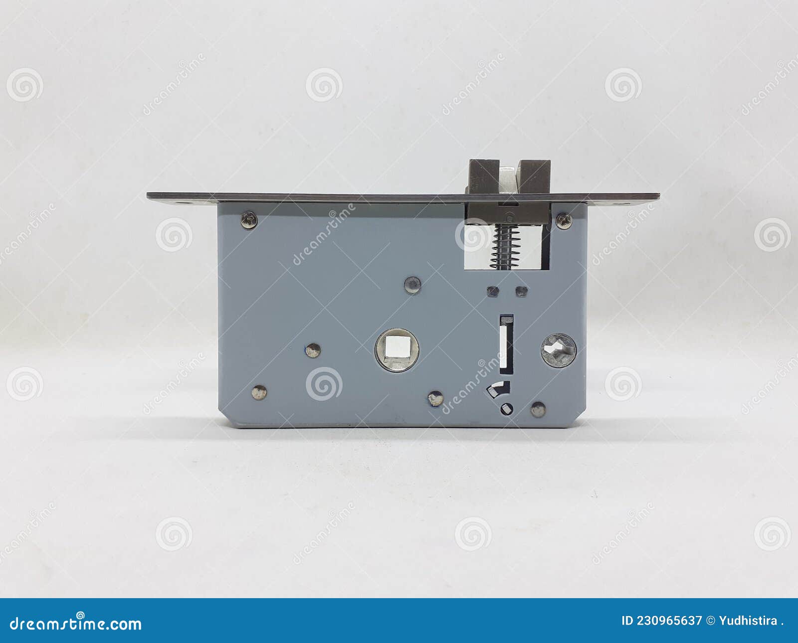 Mechanical and Electrical Door Handle and Its Component on White ...