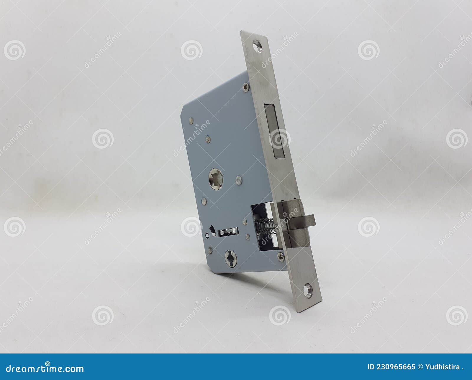Mechanical and Electrical Door Handle and Its Component on White ...