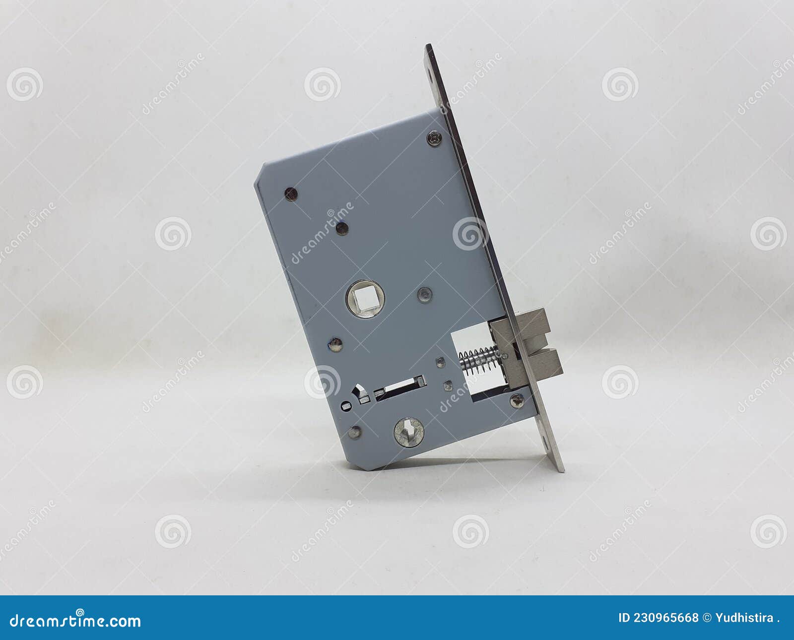 Mechanical and Electrical Door Handle and Its Component on White ...