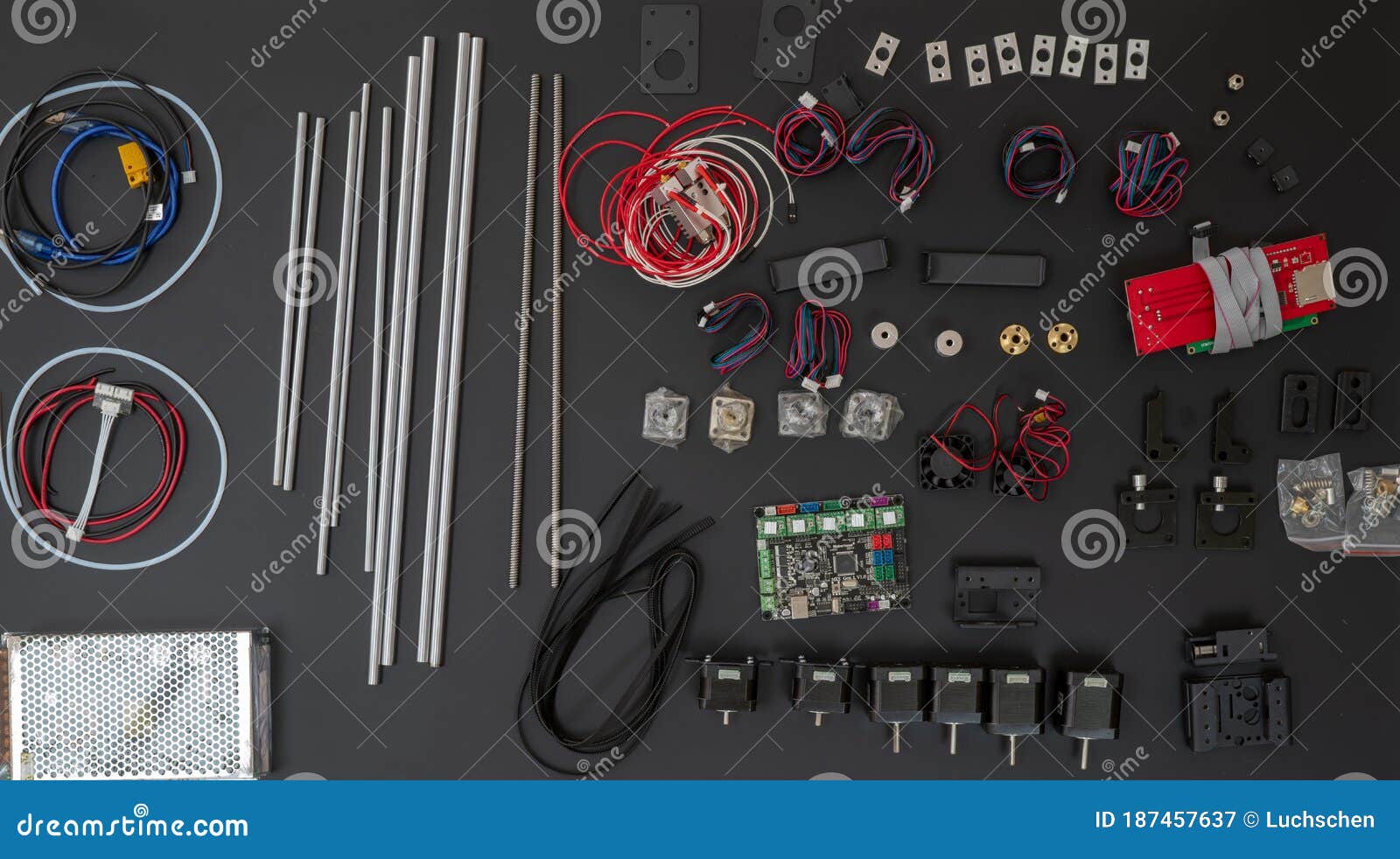 Mechanical and Electronic Parts Stock Image - Image of electronic ...