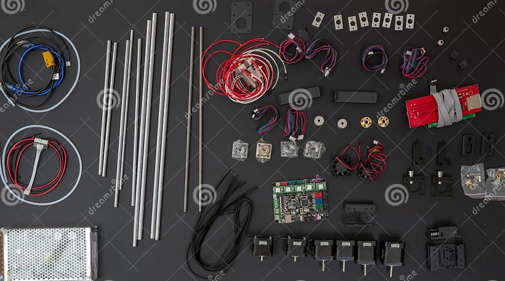 Mechanical and Electronic Parts Stock Image - Image of electronic ...