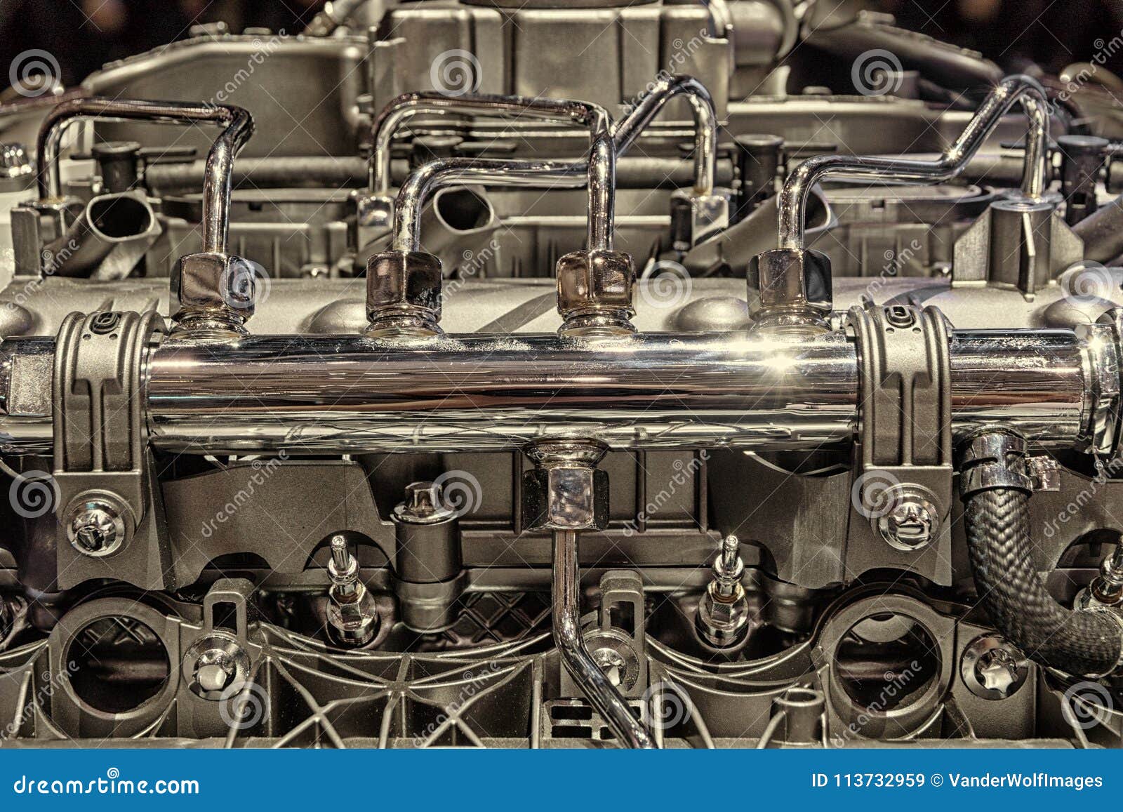 Mechanical engine chrome. stock image. Image of engineering - 113732959