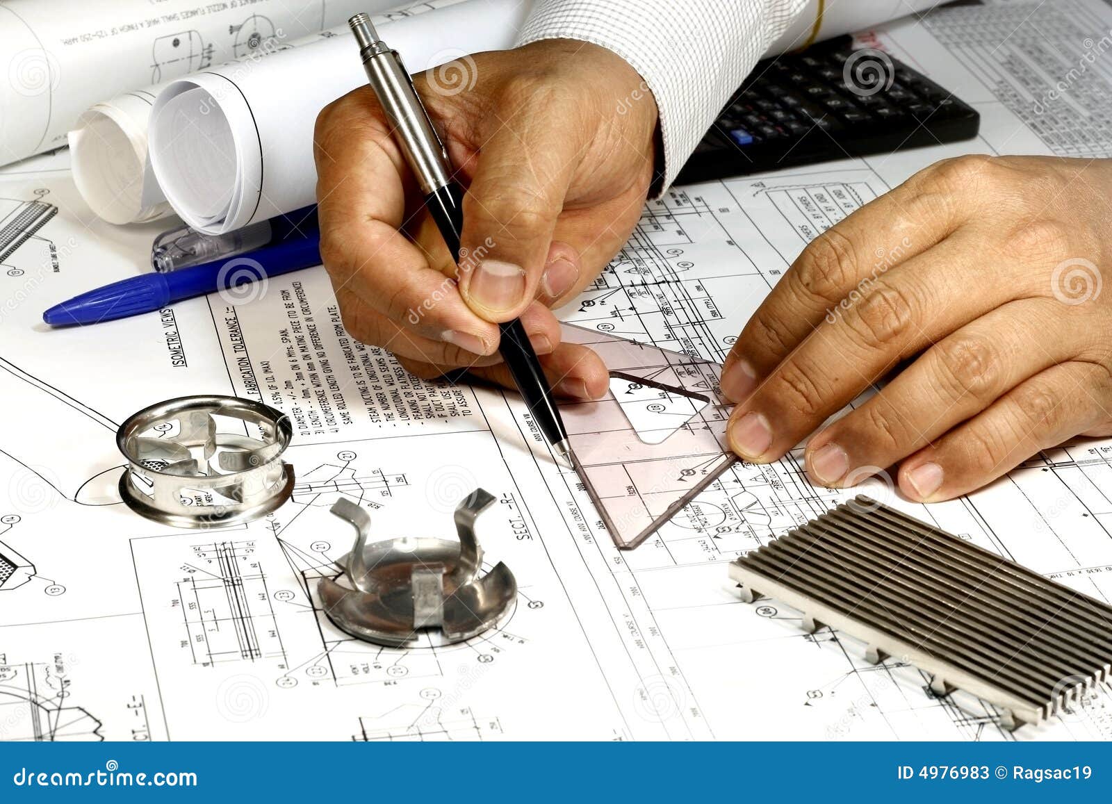 Mechanical Engineer stock image. Image of paper, ruler - 4976983