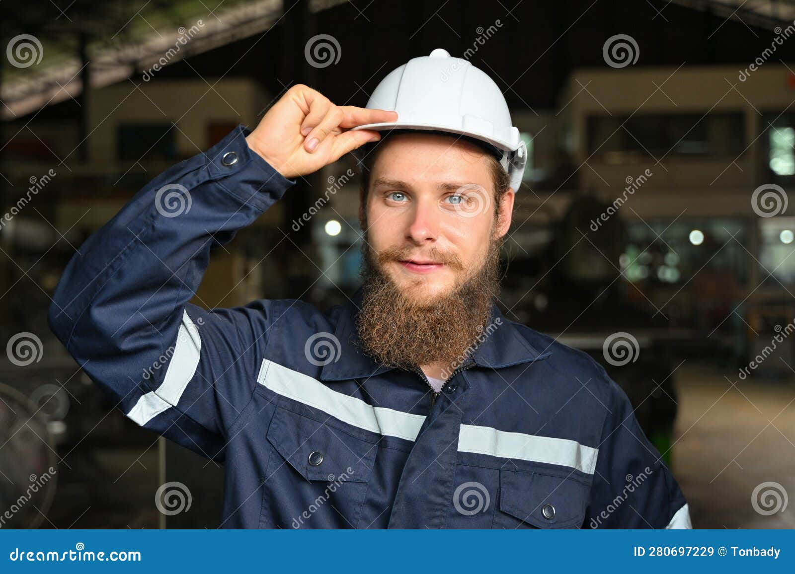Mechanical Engineer Repairing Engine Machine at Factory Stock Image ...