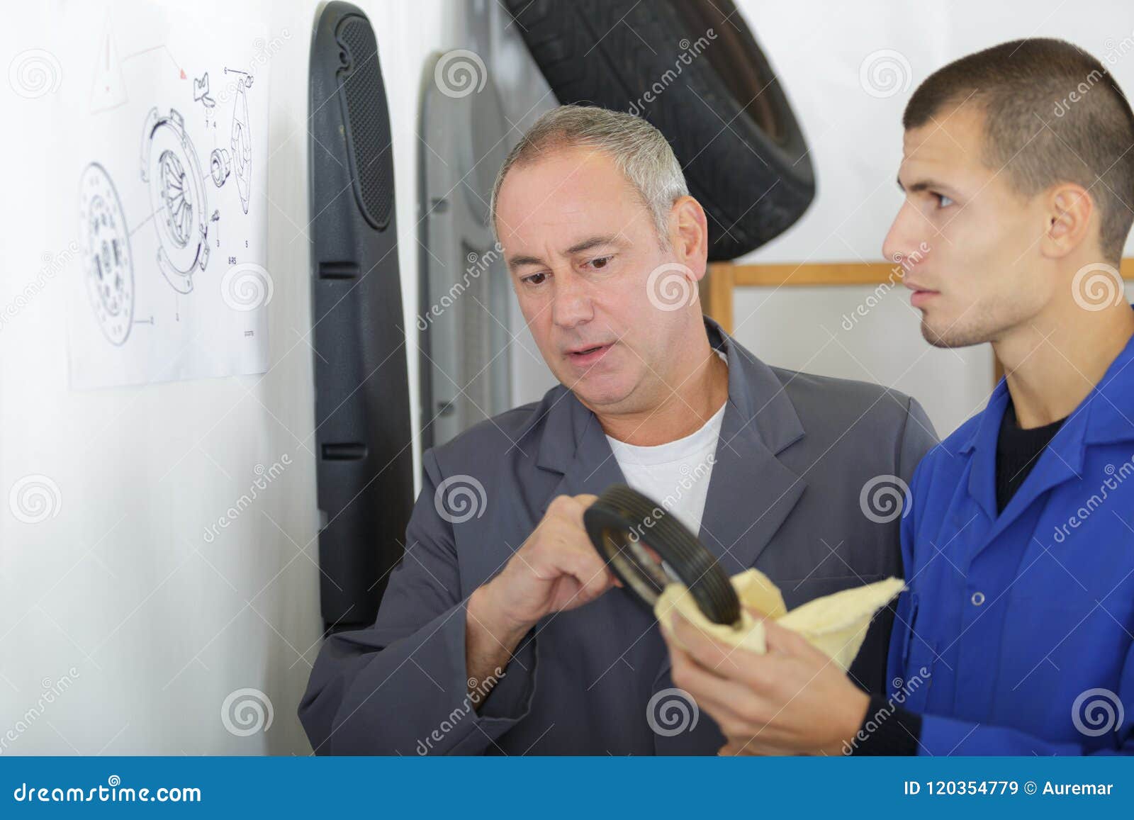 Mechanical Engineer Teacher with Student Stock Image - Image of adult ...