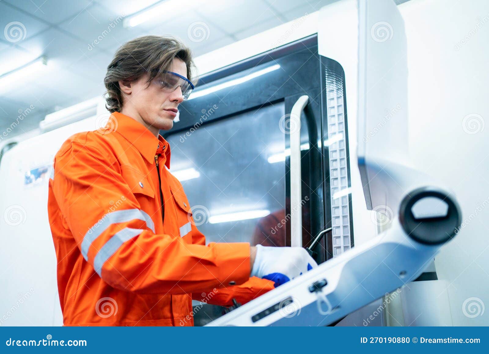 Mechanical Engineer Using Coordinate Measuring Machine CMM Measurement ...