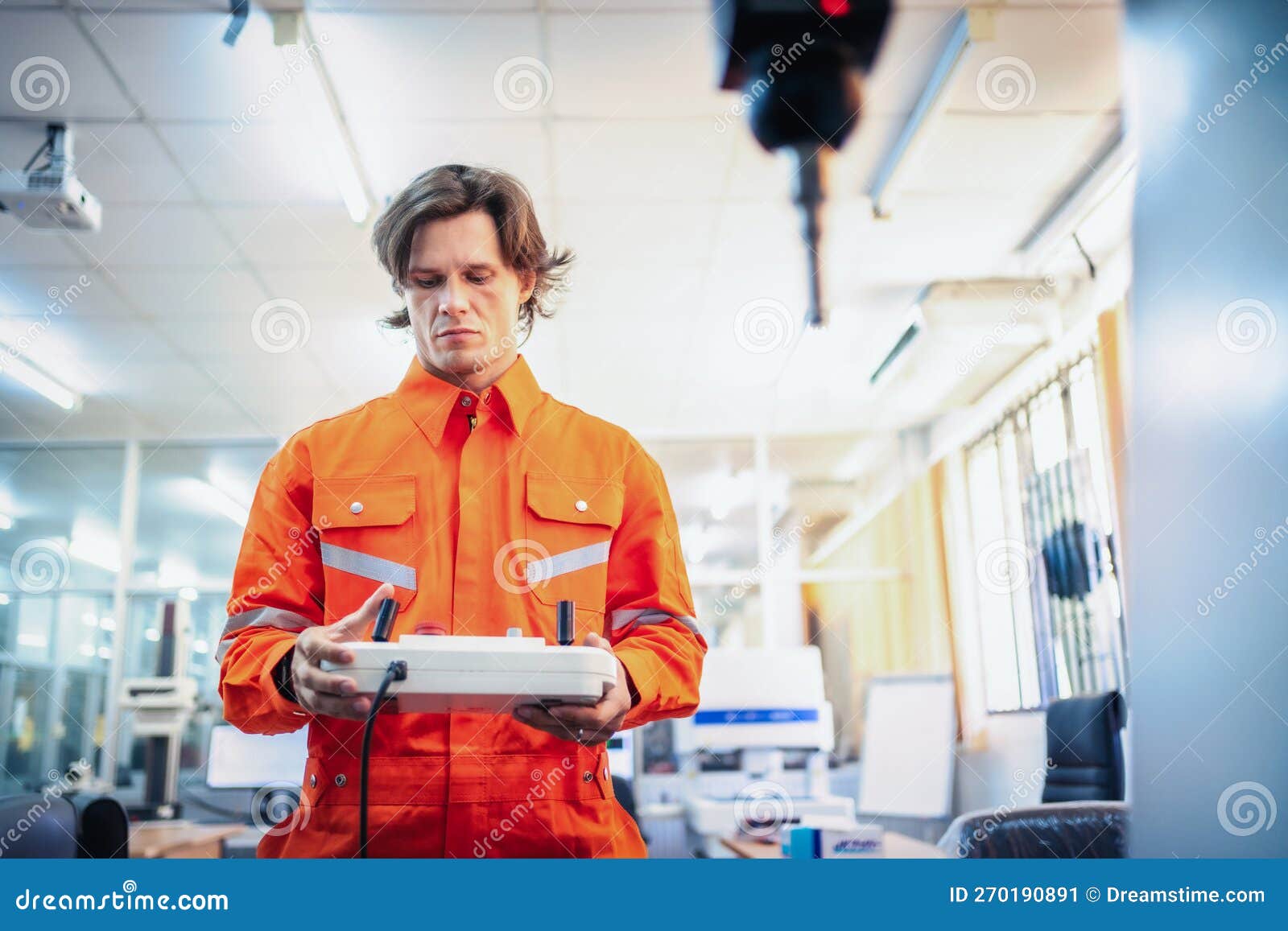 Mechanical Engineer Using Coordinate Measuring Machine CMM Measurement ...