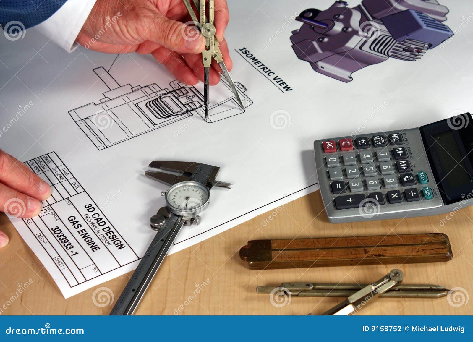 Mechanical Engineering stock photo. Image of model, calculator - 9158752