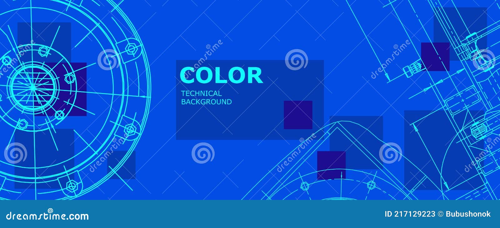 Mechanical Engineering Drawing. Abstract Drawing Stock Vector ...