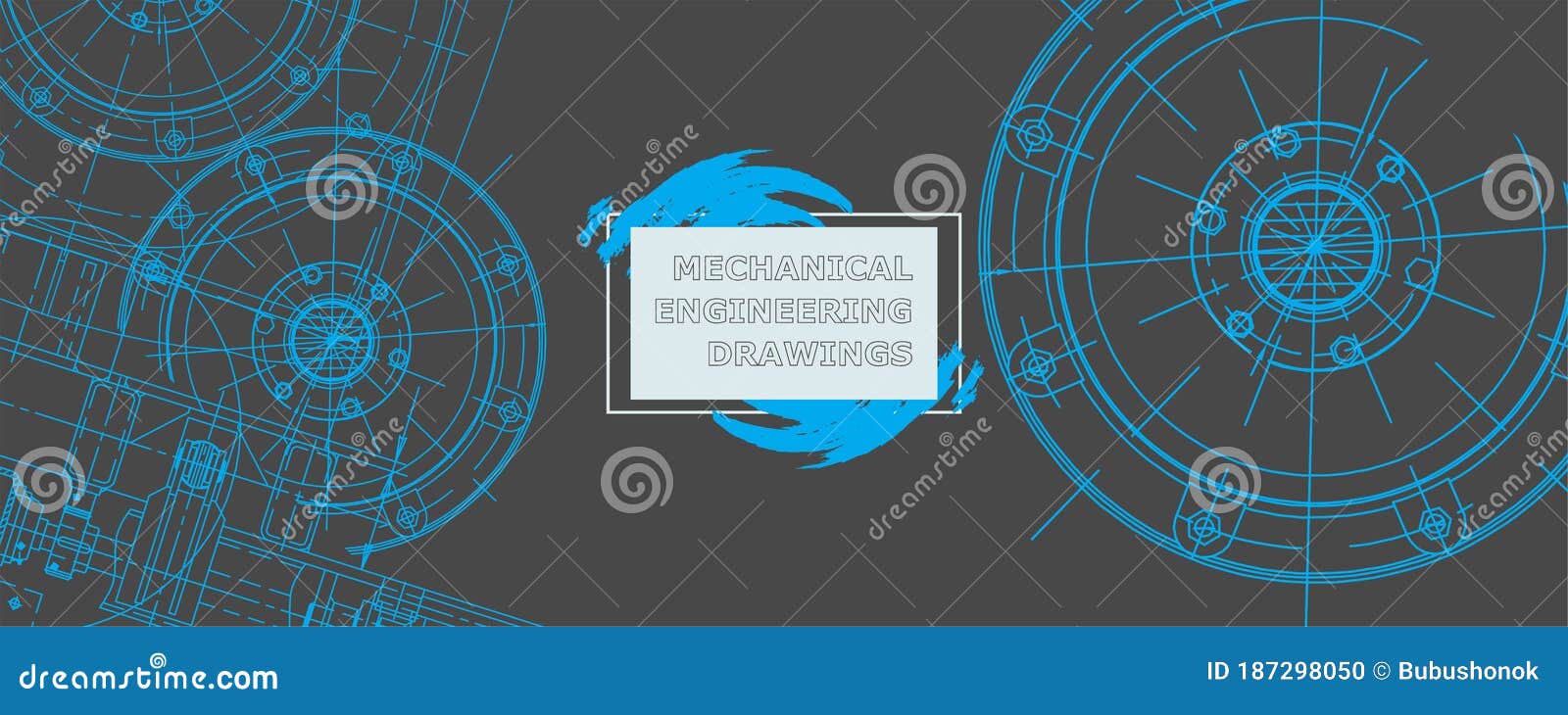 Mechanical Engineering Drawing. Abstract Drawing Stock Vector ...