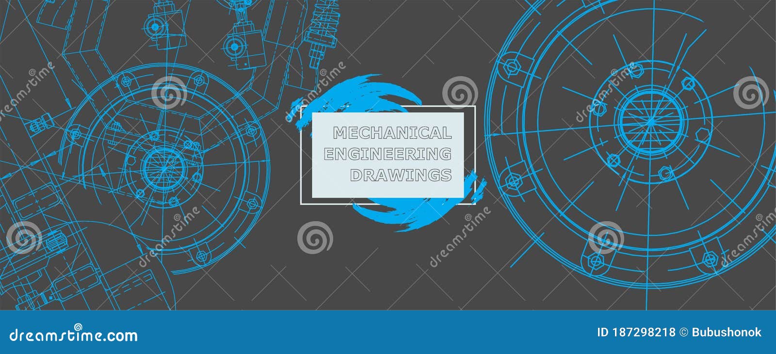 Mechanical Engineering Drawing. Abstract Drawing Stock Vector ...