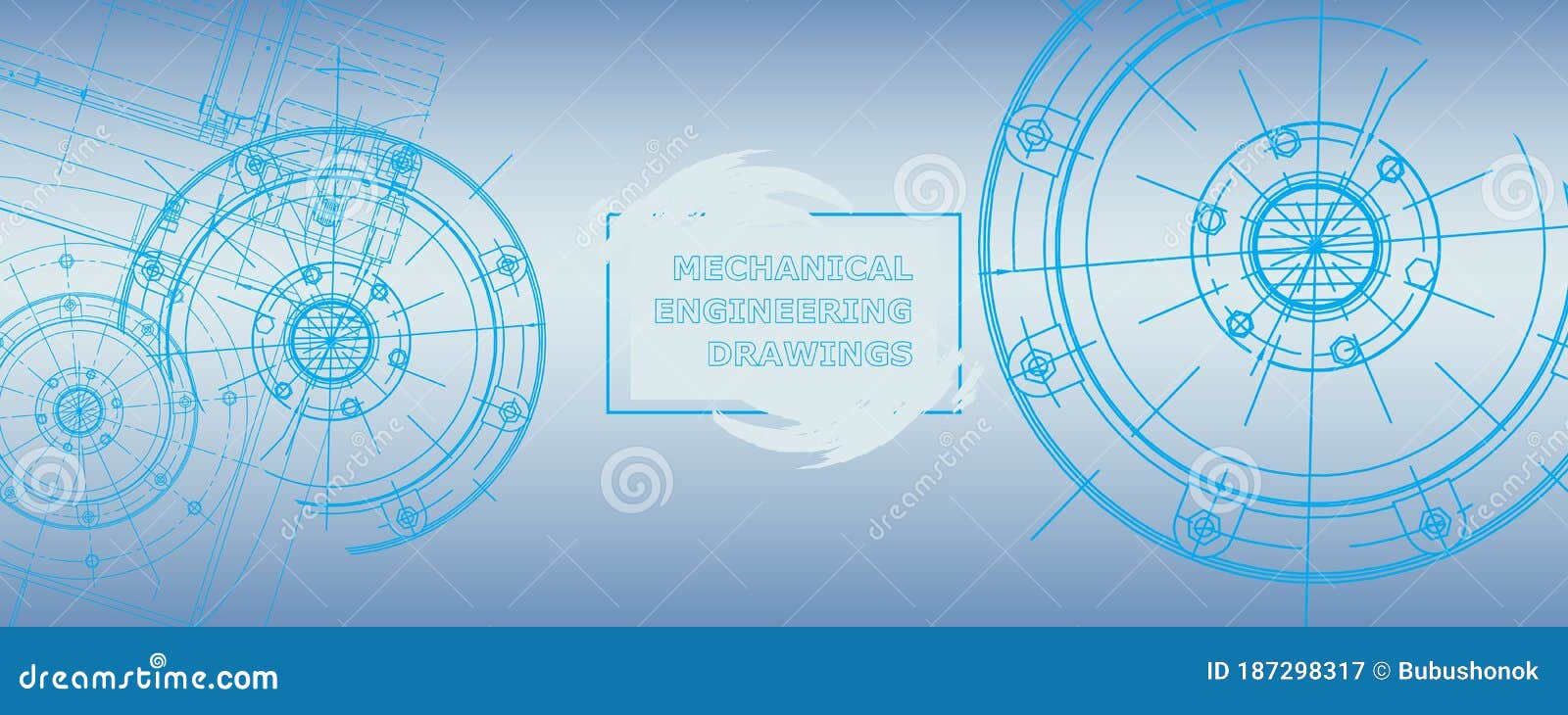 Mechanical Engineering Drawing. Abstract Drawing Stock Vector ...