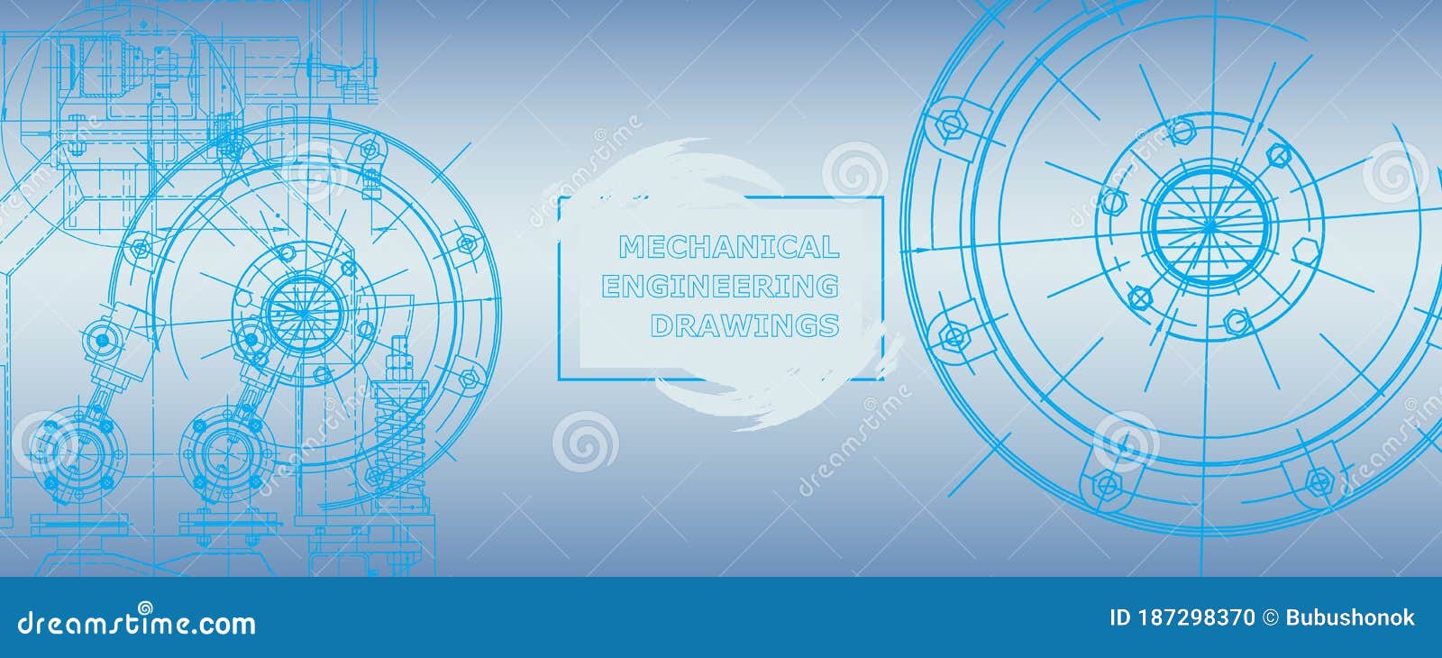 Mechanical Engineering Drawing. Abstract Drawing Stock Vector ...